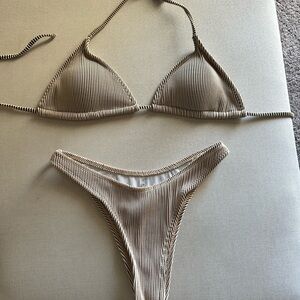 SHEIN | Swim | Champagne Colored Bikini Set | Poshmark